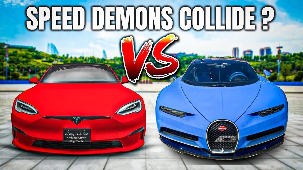 Tesla Model S Plaid vs Bugatti Chiron || Tesla News || Car World - YouTube