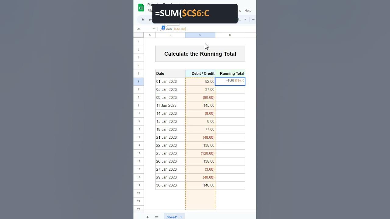 Calculate The Running Total In Google Sheets shorts YouTube calculate-the-running-total-in-google-sheets-shorts-youtube