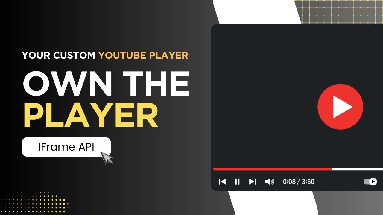 Custom Youtube Player Html Setup Iframe Api Integration 2025 Tutorial 3565