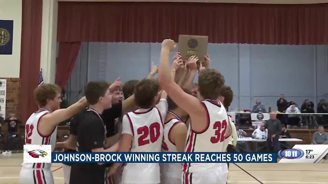 Johnson-Brock extends winning streak to 50 games - YouTube