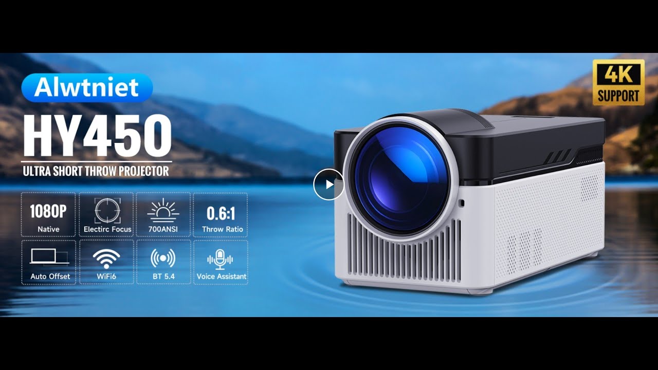 Alwtniet HY450 Android Smart Projector - YouTube
