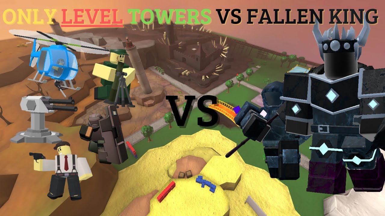 ONLY LEVEL TOWERS VS FALLEN KING || Tower Defense Simulator - YouTube