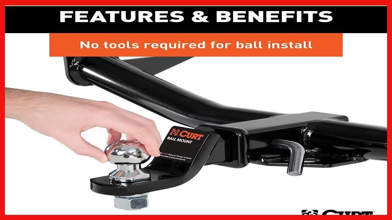 CURT 41783 Switch Ball 1-7/8-Inch and 2-Inch Chrome Steel Trailer Hitch ...