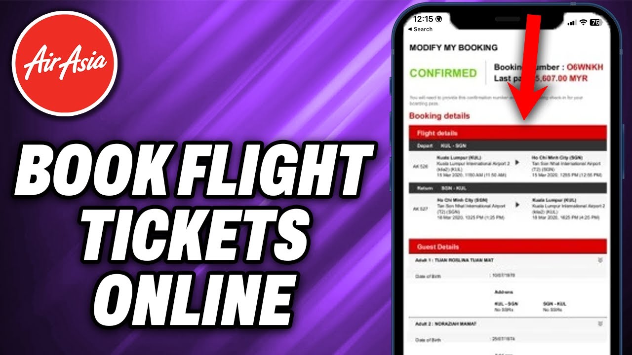 How To Book Flight Tickets Online AirAsia (2025) - Quick Help - YouTube