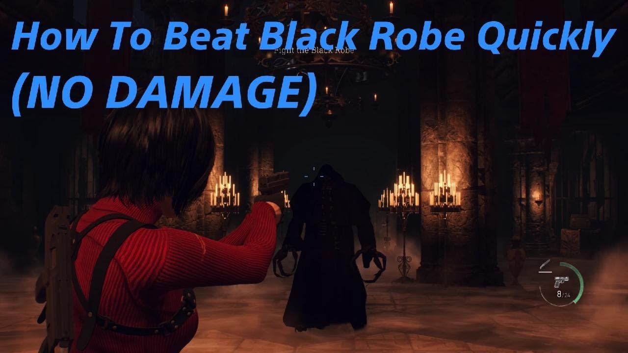 Resident Evil 4 How to beat Black Robe Quickly on Professional no hit ...