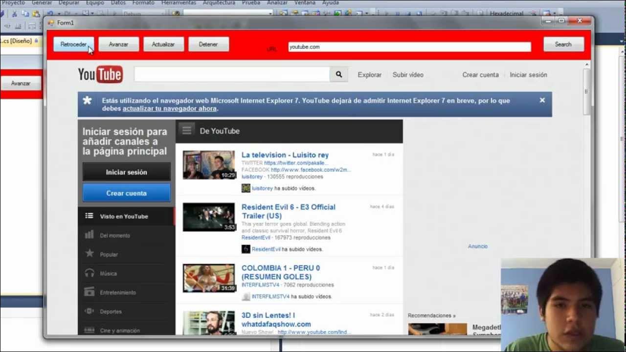 WebBrowser Visual Studio 2010 Tutorial - YouTube