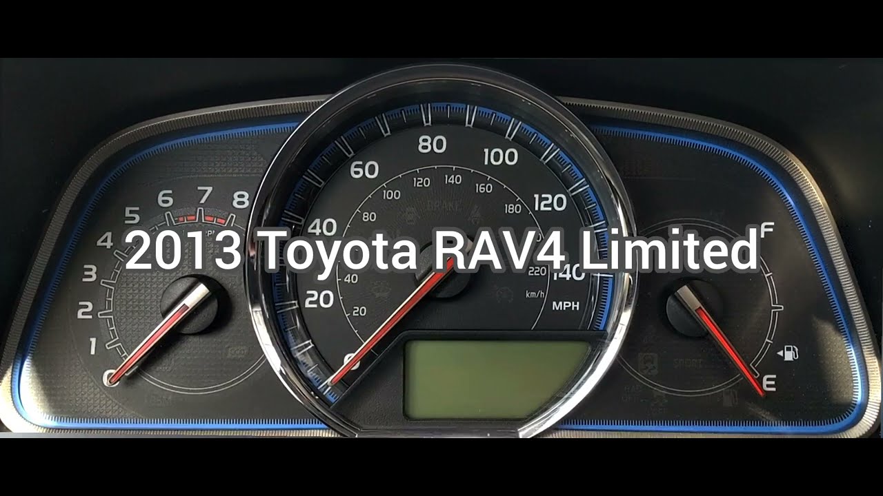 Toyota - RAV4 - 2013 - Limited: Gauge Cluster Startup Sequence - YouTube