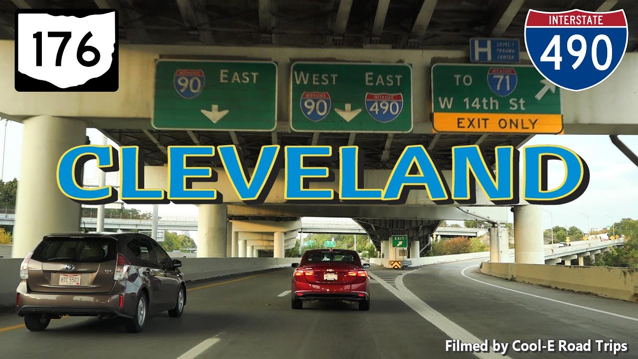 Cleveland: OH-176 NB and Interstate-490 EB Short Freeways - YouTube