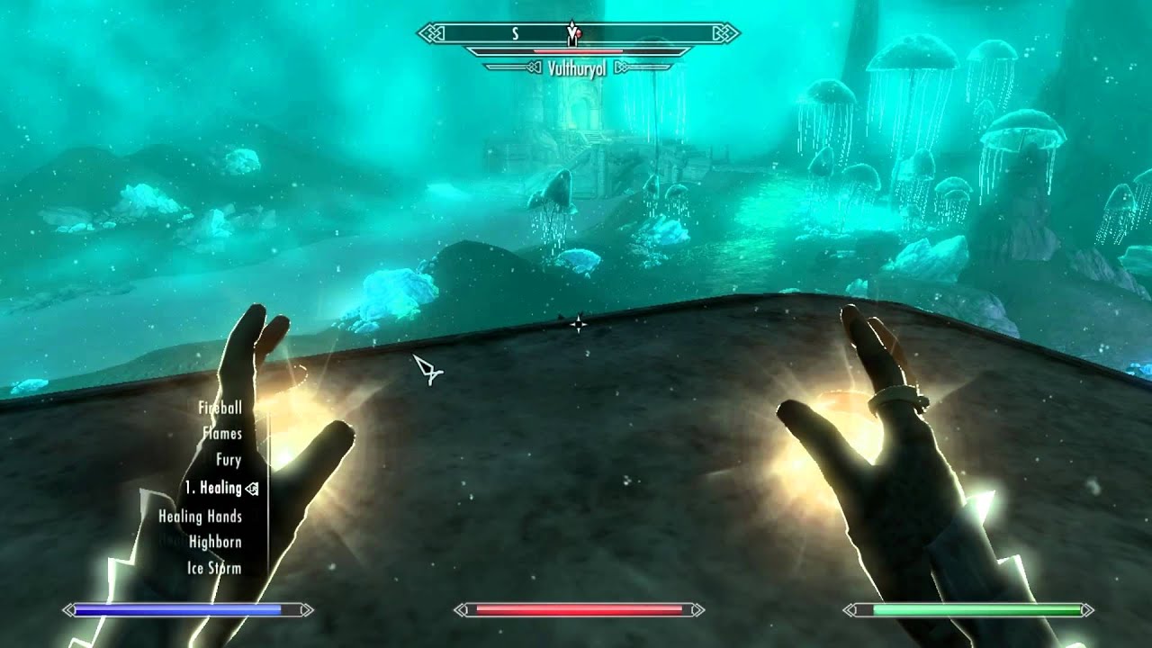 Skyrim: Hidden Blackreach Cave Dragon. - YouTube