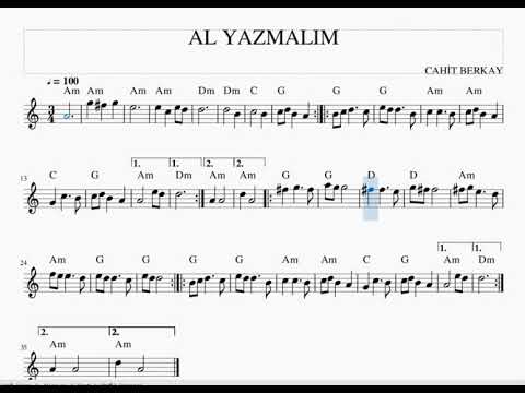 AL YAZMALIM CAHİT BERKAY  KEMAN NOTALARI