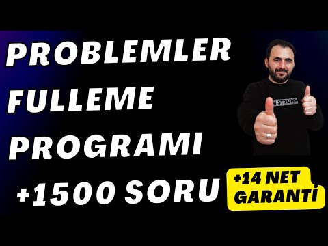 Problemler FULLEME PROGRAMI !!! +1500 SORU ÖDEV 14 NET GARANTİ !!!! #problemler #yks #tyt #kpss #dgs
