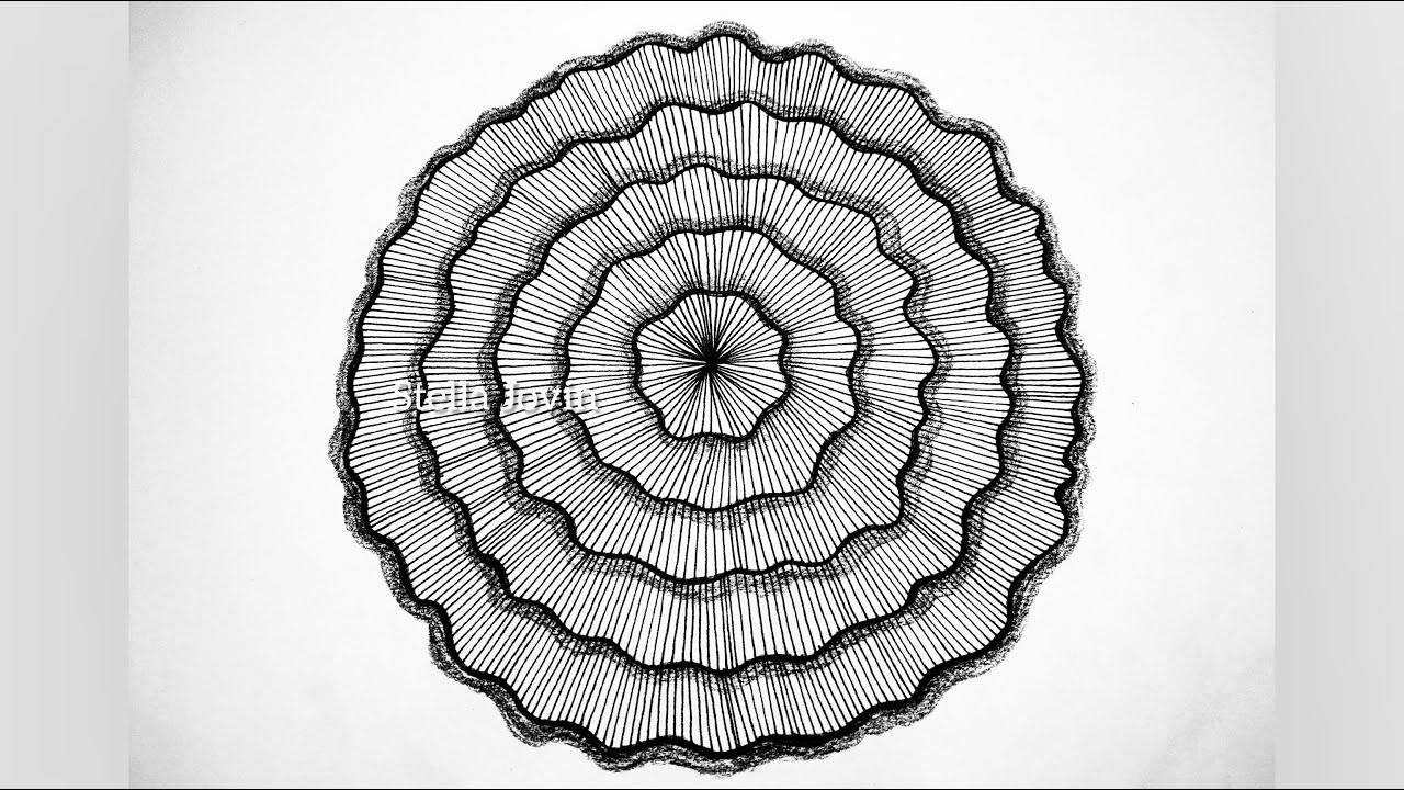 Easy Spiral Art | How to draw easy pattern art - YouTube