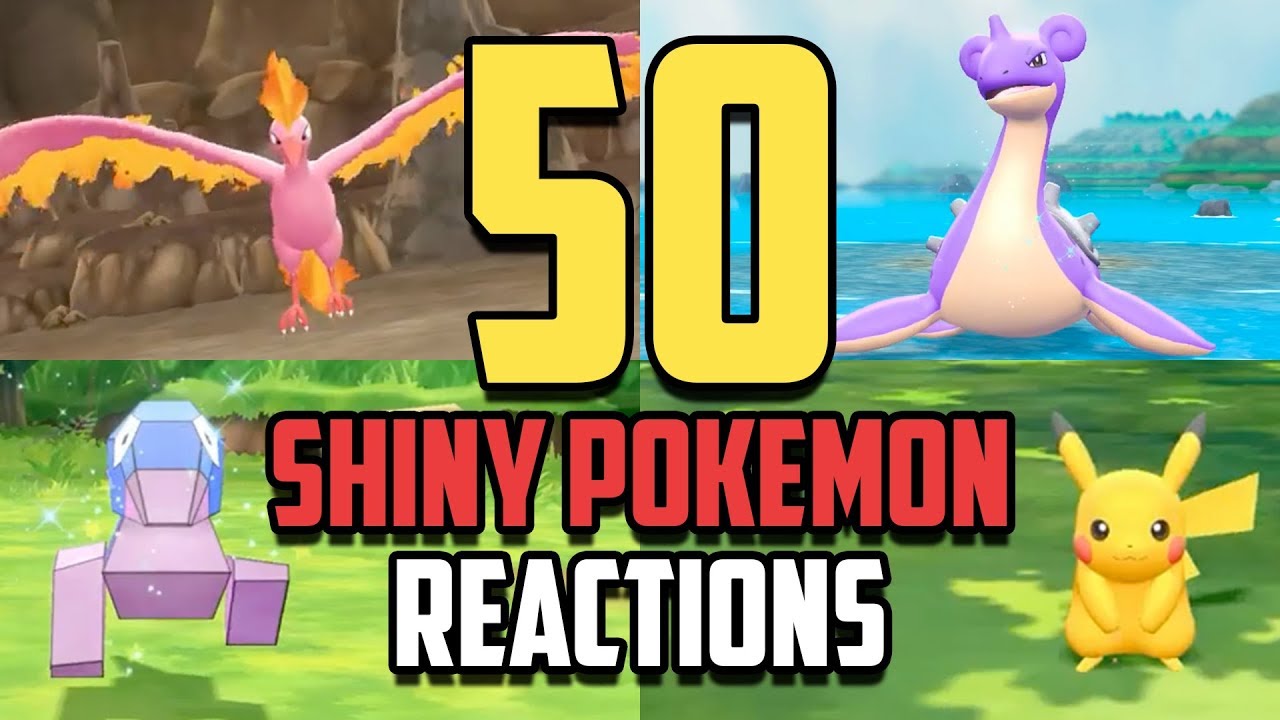 50 EPIC Shiny Pokemon Reactions! Pokemon Let's Go Pikachu & Eevee Shiny ...