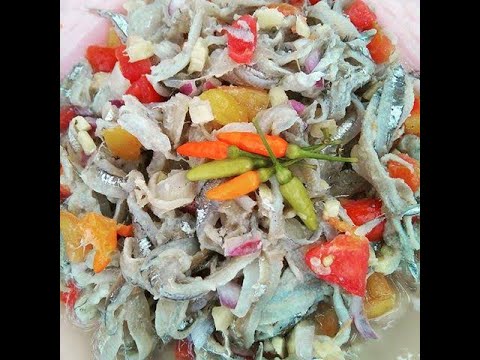 Bohol best kinilaw fish bolinao(dilis) recipes - YouTube