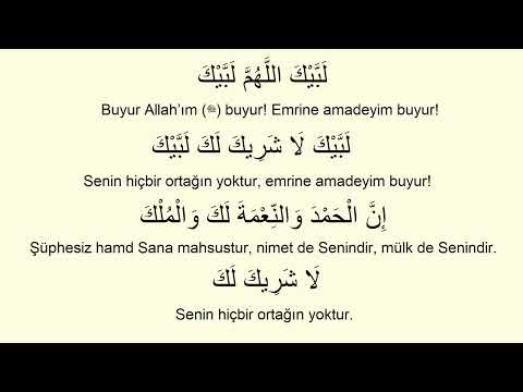 Lebbeyk Allâhümme Lebbeyk-Hac ve Umre Tesbihatı Zikri-100 Tekrar