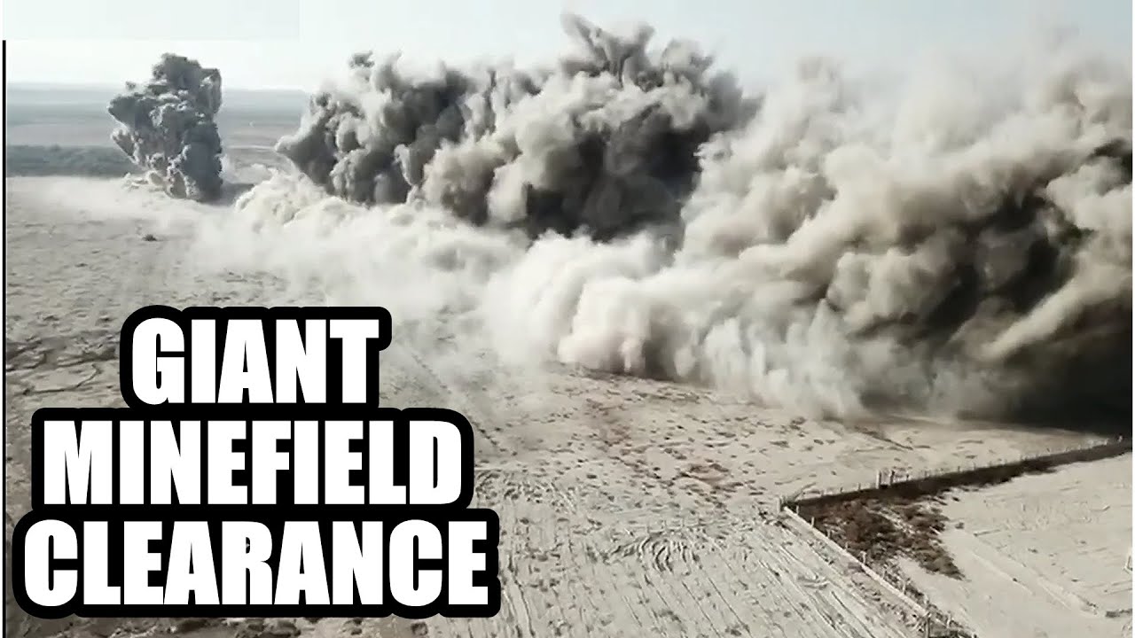 Israelis Blow Up Giant Minefield - Anti-Tank Mine Clearance - YouTube