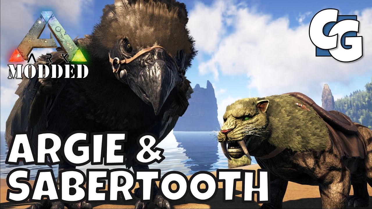 Modded ARK: Survival Evolved - Argie & Perfect-Tame Sabertooth! - S1E04 ...