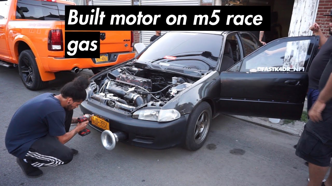 BUILT K20 RACE CAR CIVIC HITS THE STREETS ! - YouTube