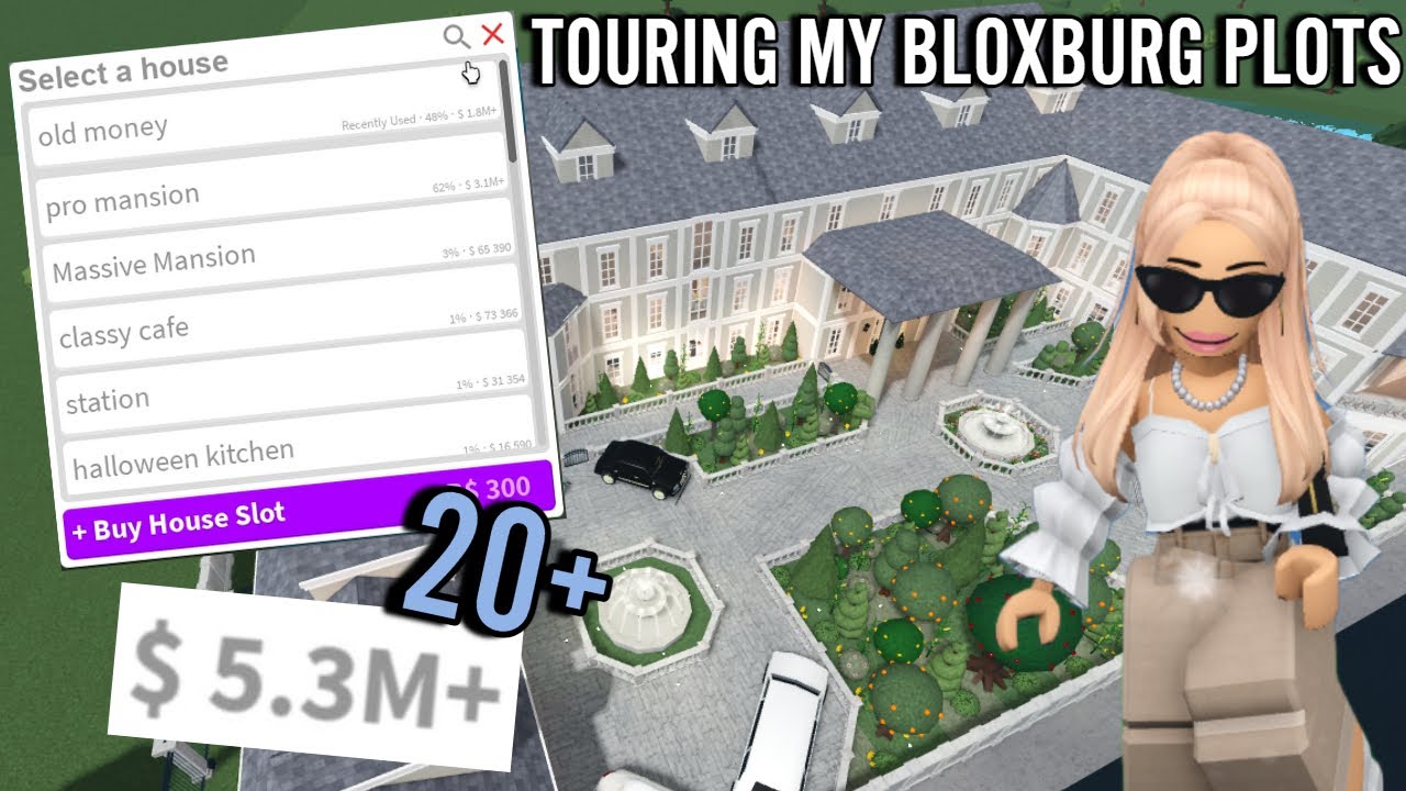 TOURING My BLOXBURG PLOTS | roblox - YouTube