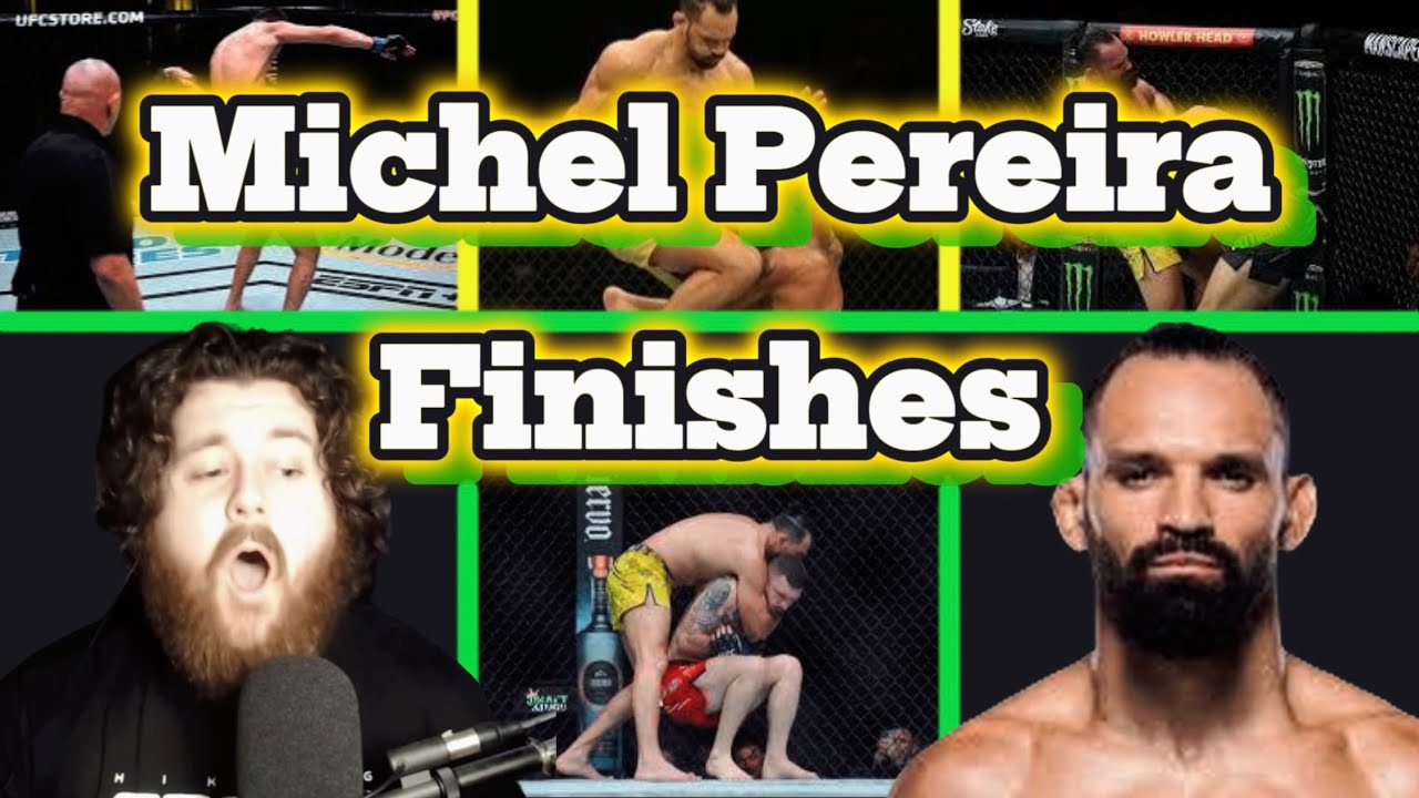 MMA GURU Reacts To EVERY Michel Pereira FINISH In The UFC! - YouTube