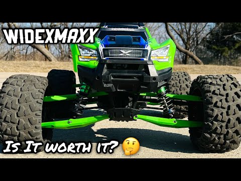 Xmaxx wide kit first test run! - YouTube