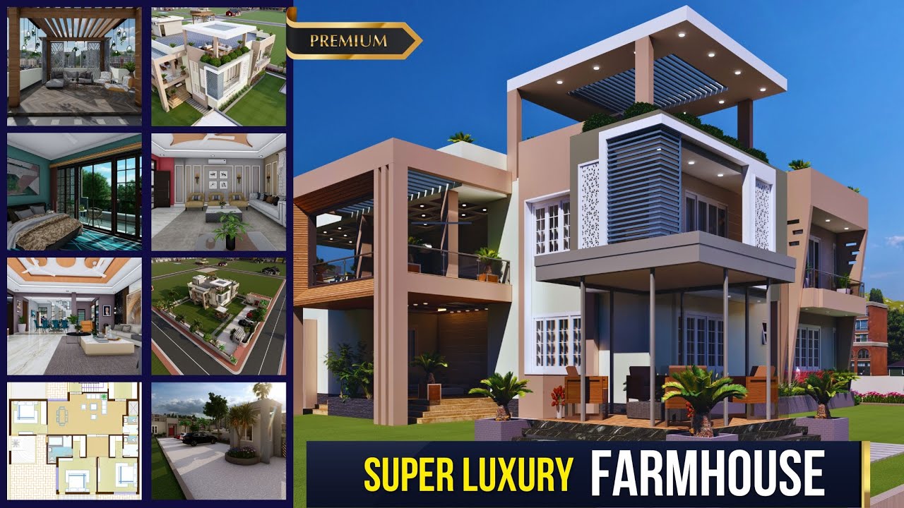 Stunning Farmhouse Design With Staff Quarters 🔥 शानदार फ़ार्म हाउस का ...