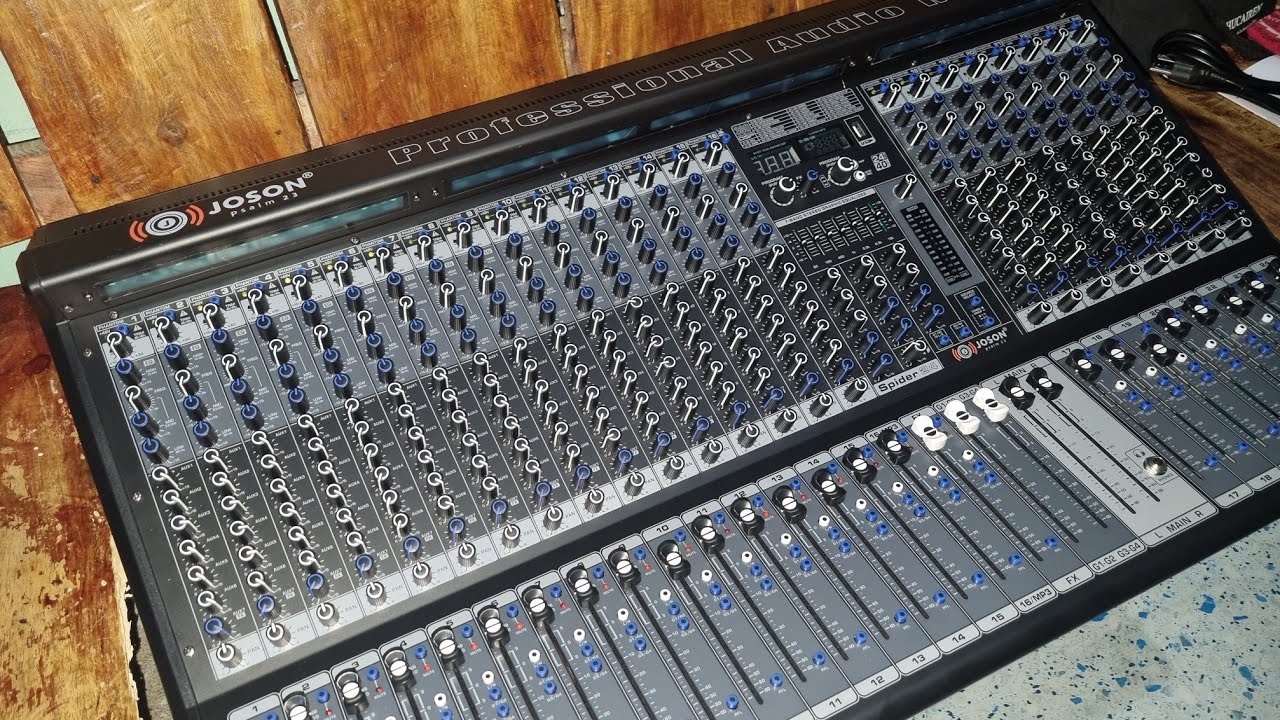 Unboxing | JOSON SPIDER 24 Audio Mixer | 7 Auxilliary - YouTube