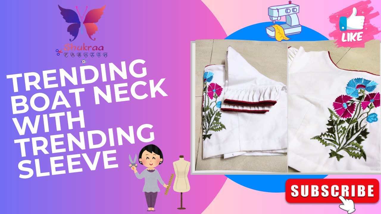 White Boat Sleeve Design | Shukraa Fashion | Tutorial Stitching ...