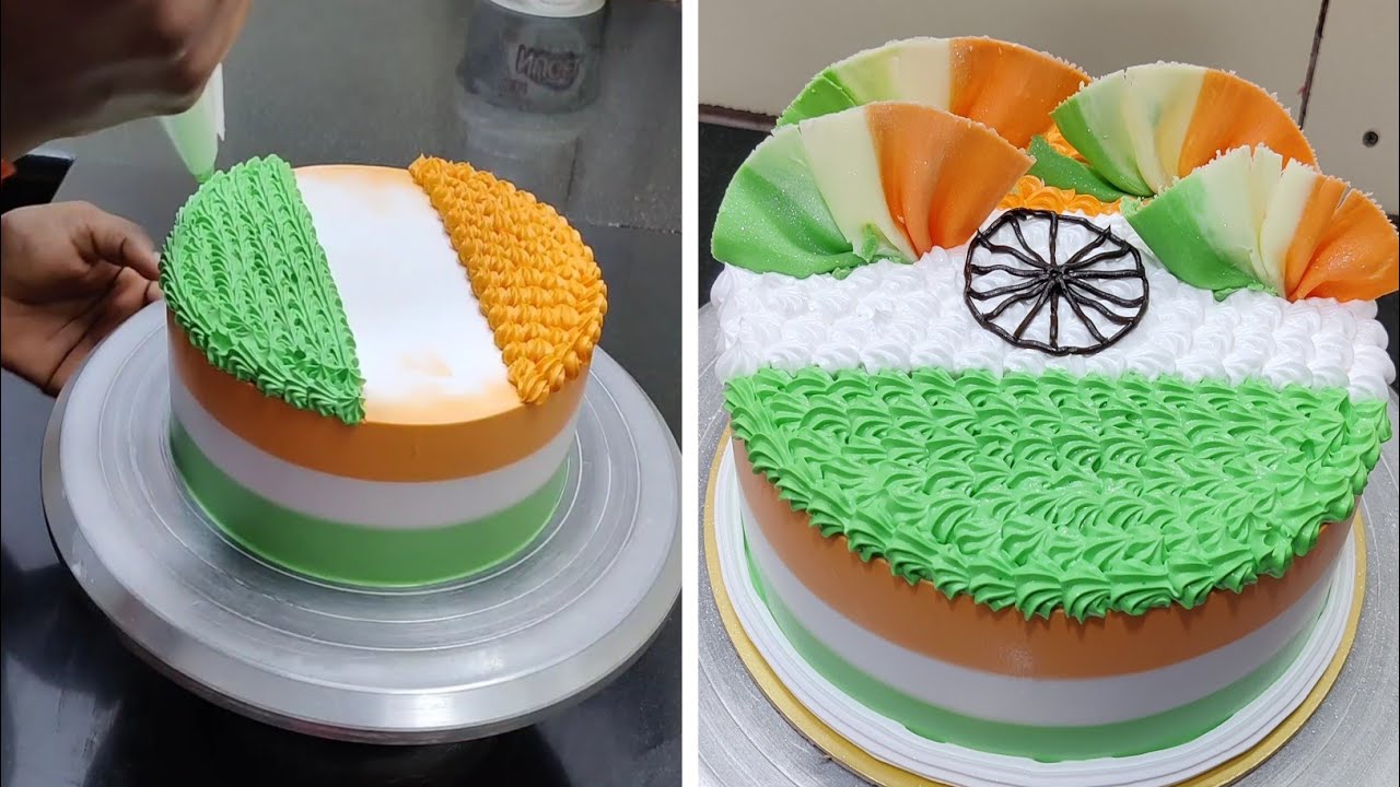 15 August Specal Cake Design Tiranga Jhanda Cake Design India Flag Cake ...