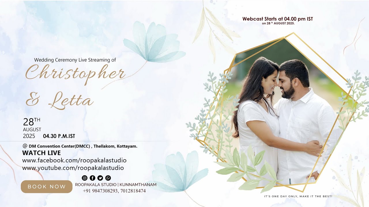 Wedding Ceremony Live Streaming of Christopher with Letta - YouTube