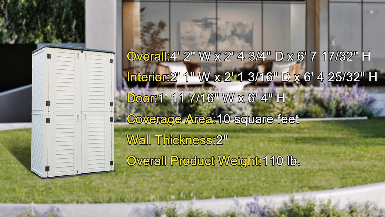 Double-layer Outdoor Storage Cabinet Multi-purpose for Backyards - YouTube