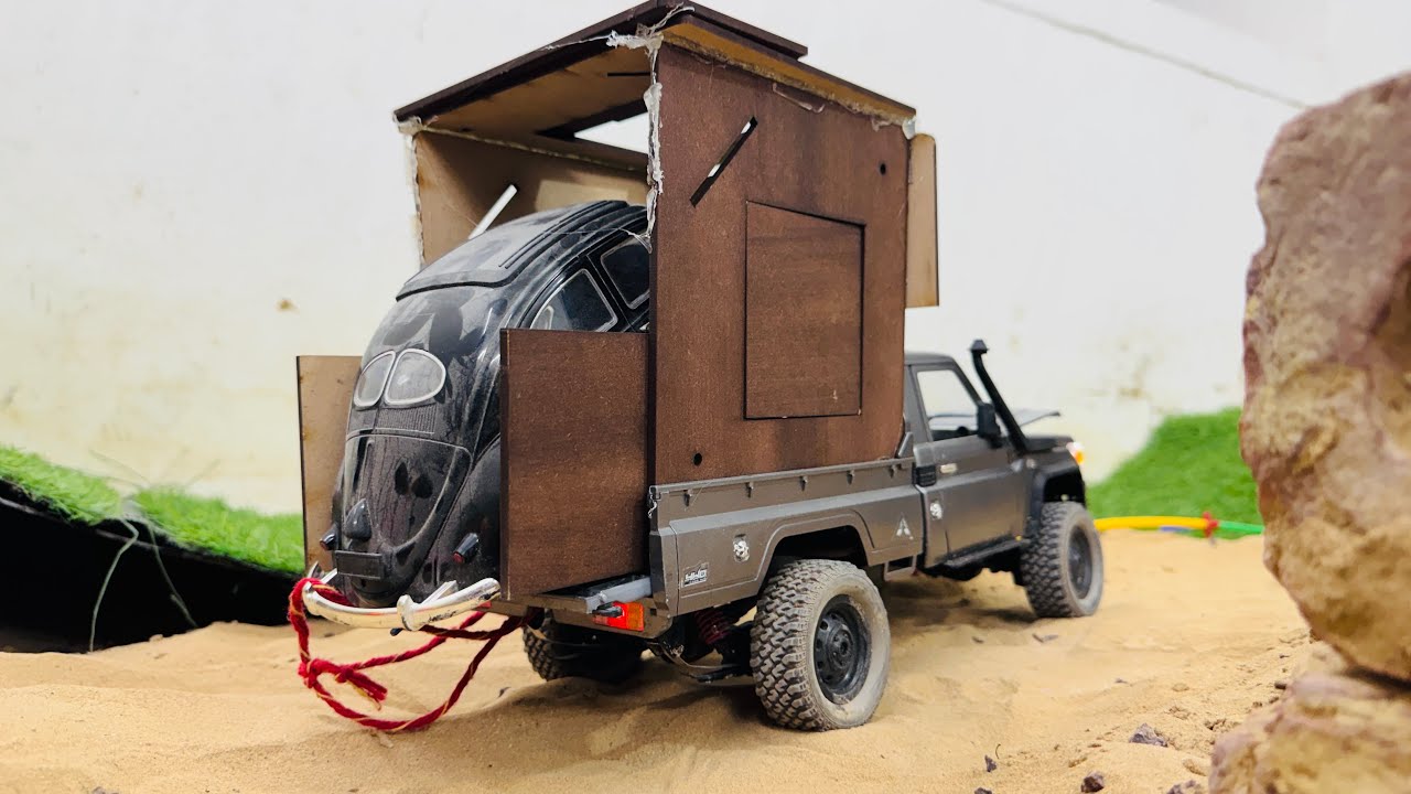 Remote control Mahindra Bolero car testing in offroading - YouTube