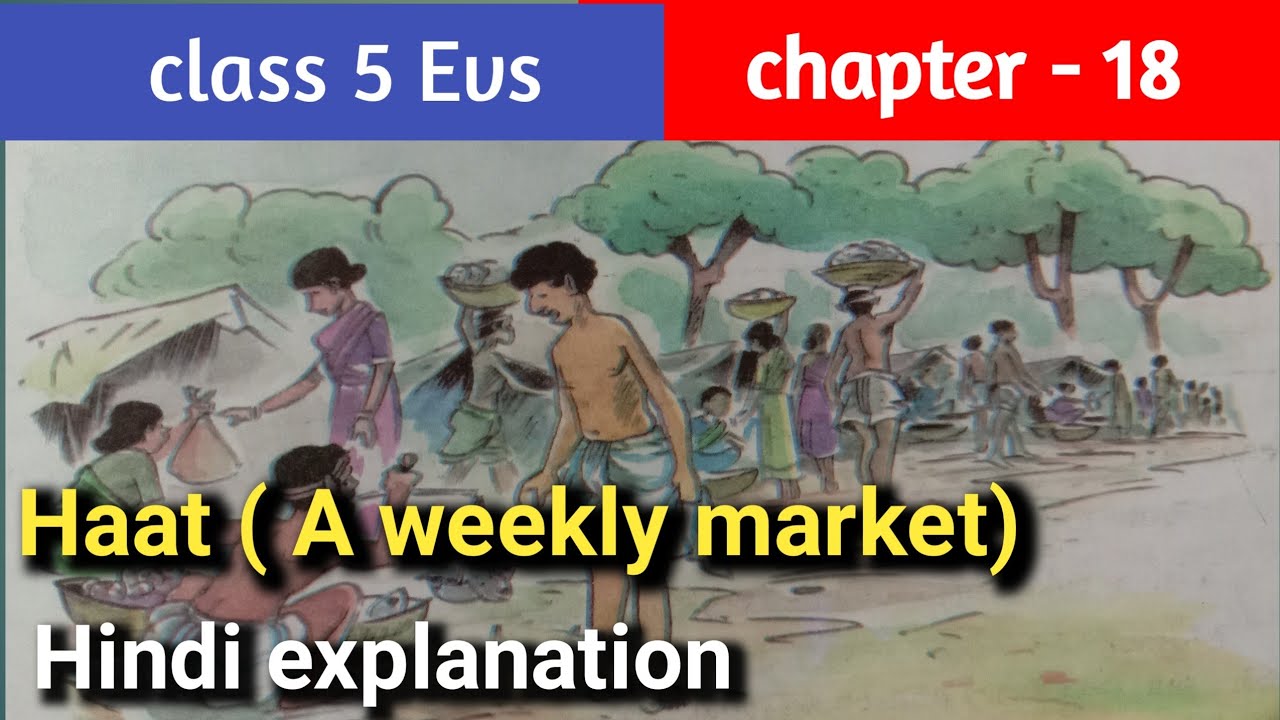 class 5 evs chapter 18 Haat (a weekly market) hindi explanation part -1 ...