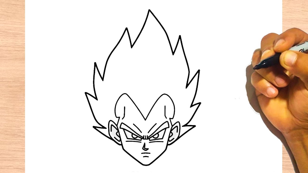 How to Draw VEGETA easy - Drawing Step by Step - YouTube