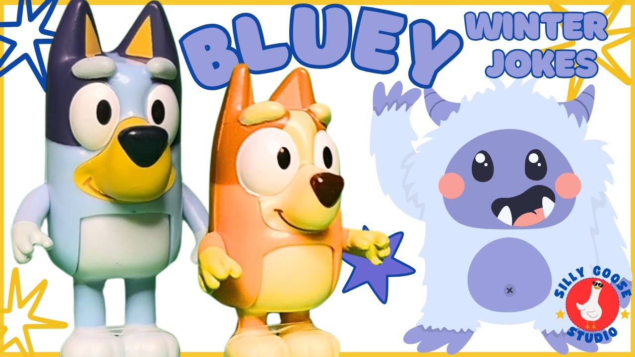 Bluey Toys Winter Snow Jokes Pretend Play Bingo Silly Goose Studio ...