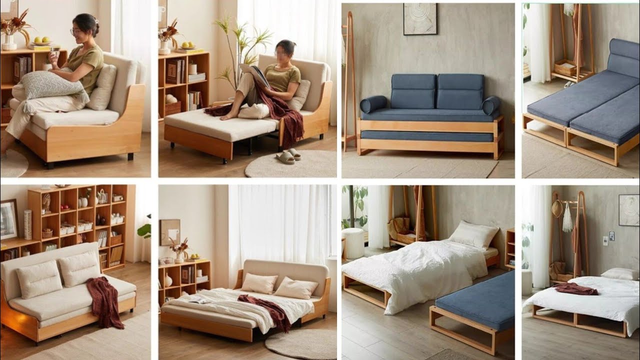 Modern Minimalist Sofa Bed - YouTube