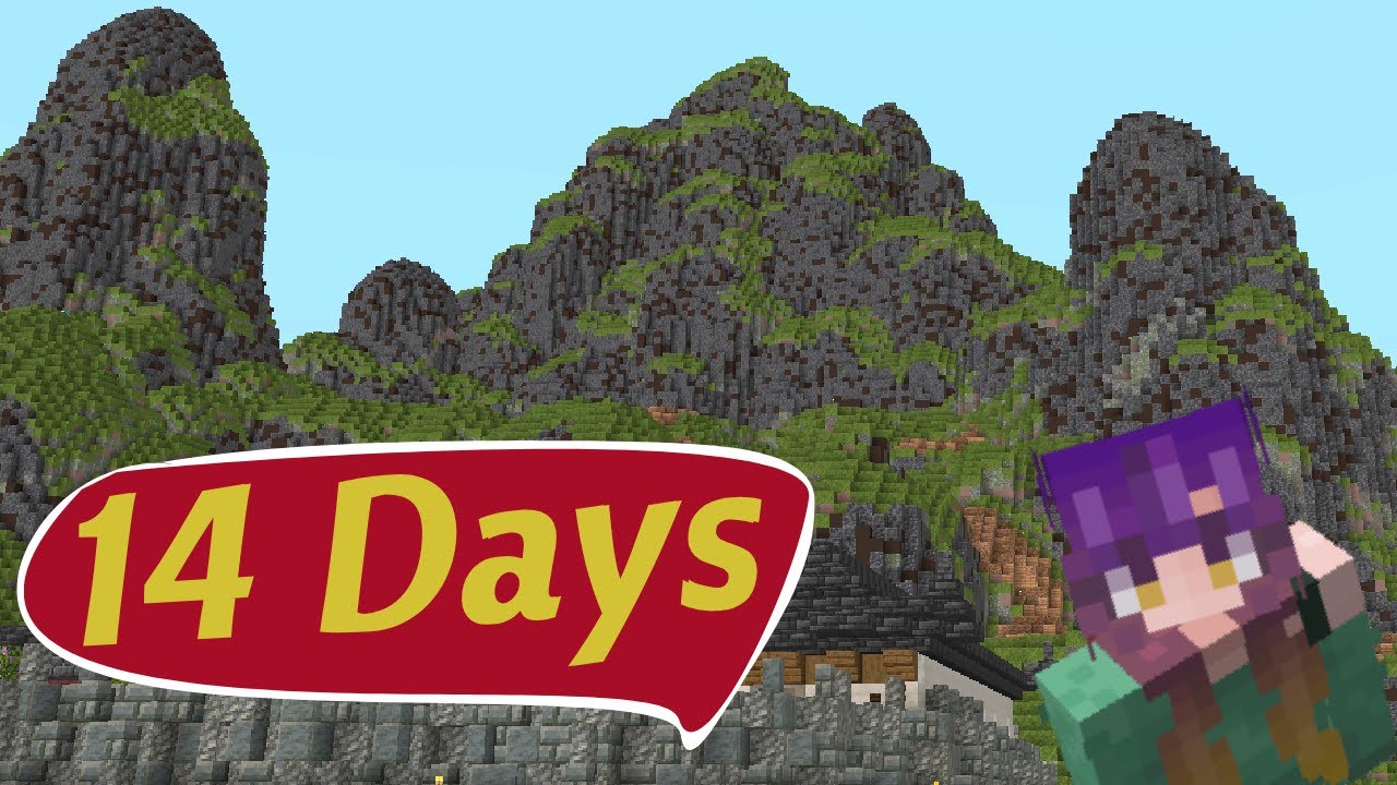 I Built A Massive Survival Mountain in 14 Days! | Minecraft Play Time ...