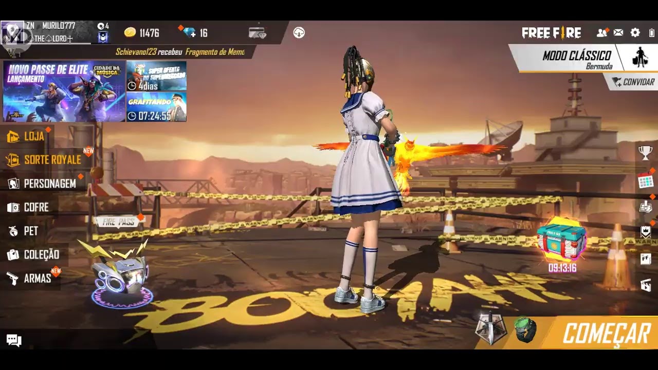 FREE FIRE-AO VIVO©RUMO AO 2.800- PTS LIVE MURILO #COLA AI TROPA - YouTube