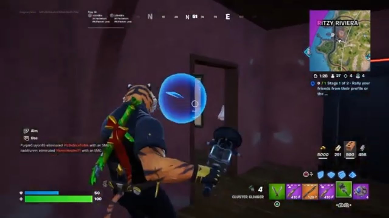 Fortnite Imaginary Mass Cluster Clinger challenge - YouTube