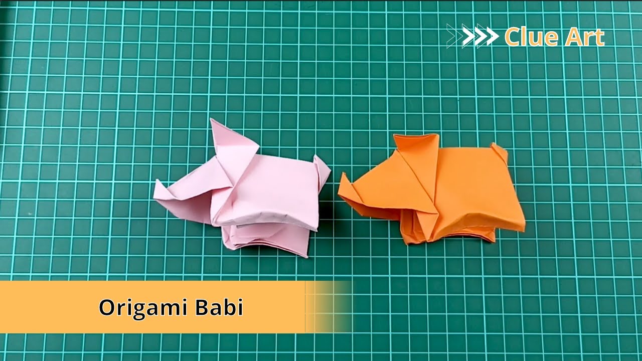 Origami Babi | Clue Art - YouTube