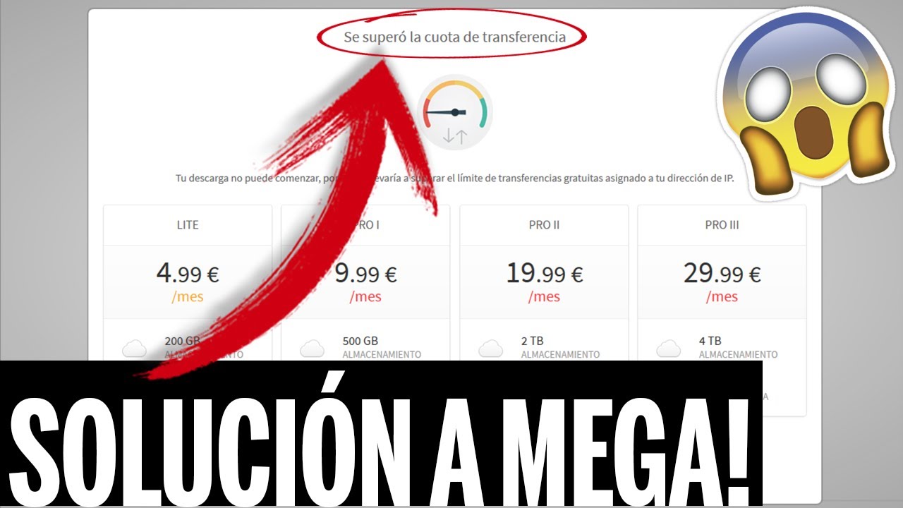 Elimina, Salta el Nuevo Limite De MEGA, Solución Limite en MEGA Error ...