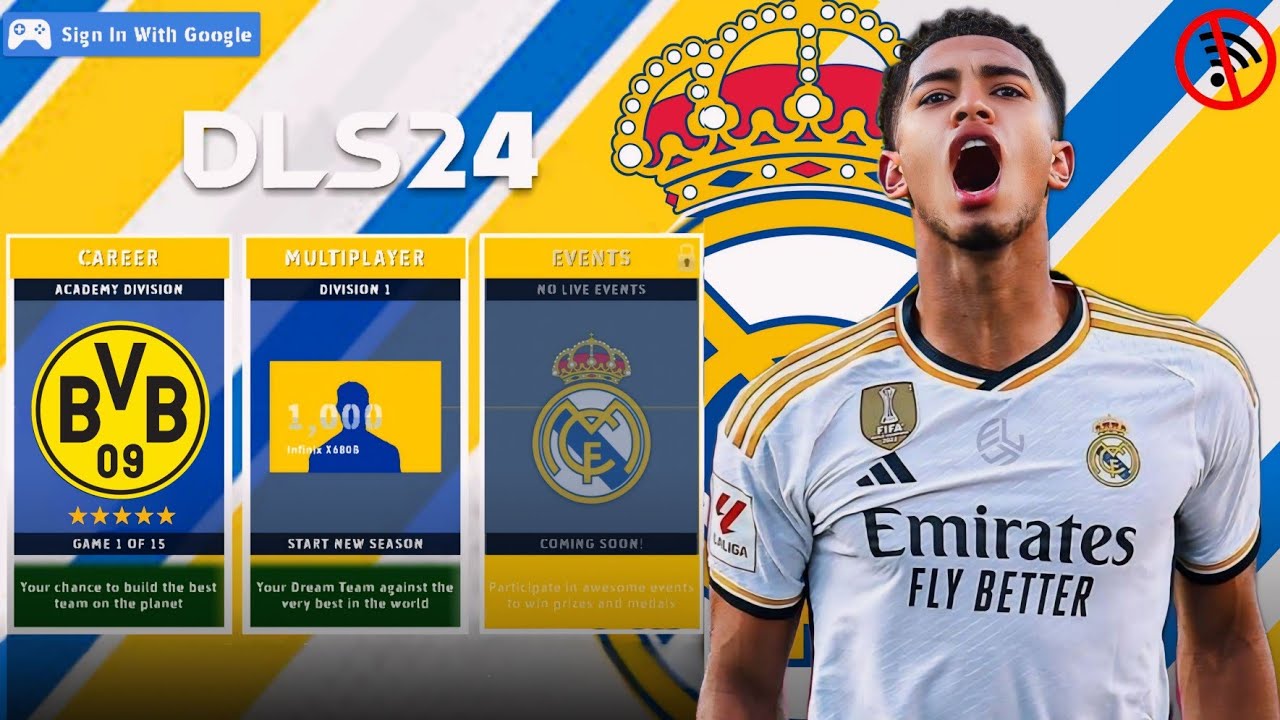 Dream League Soccer 2024 Mod REAL MADRID ⚪ [ APK-DATA-OBB ] Offline ...