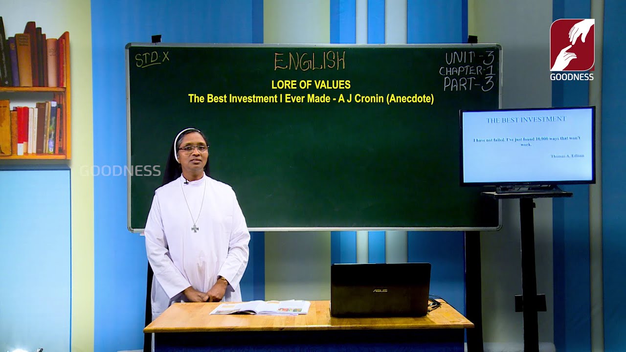 SSLC ENGLISH | LORE OF VALUES - The Best Investment Ever Made | Unit 3 ...