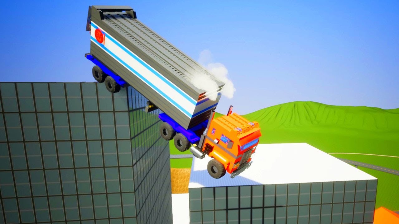 Building Cars Falls Crashes #10 | Brick Rigs - YouTube