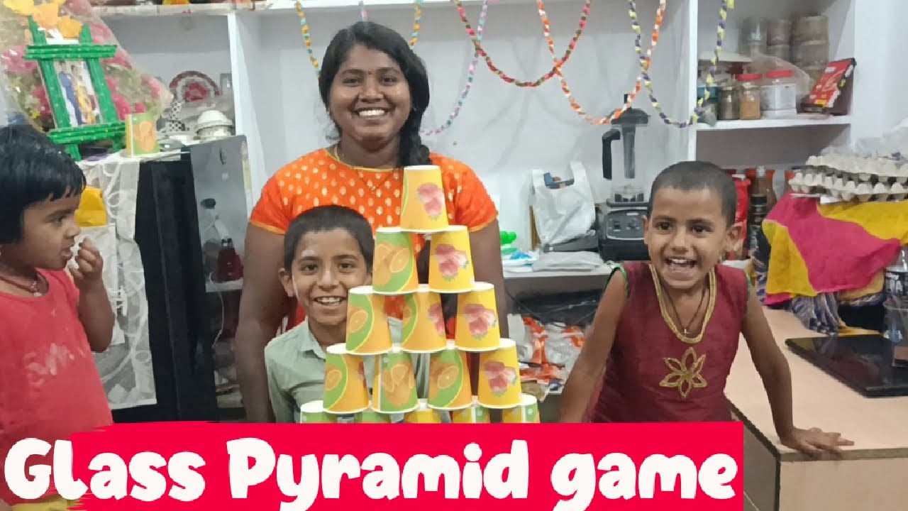 Glass pyramid Game - YouTube