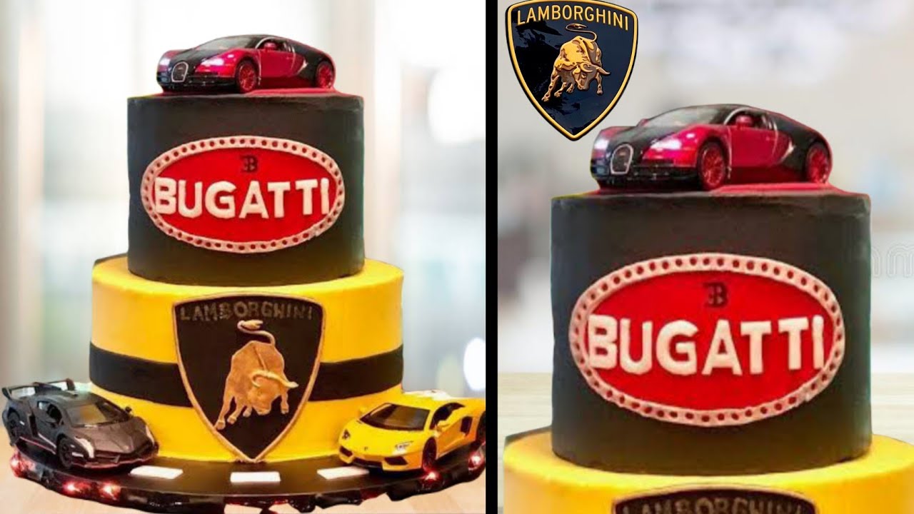 Bugatti Cake || Awesome Lamborghini Theme Cake || Bugatti Lover Cake ...