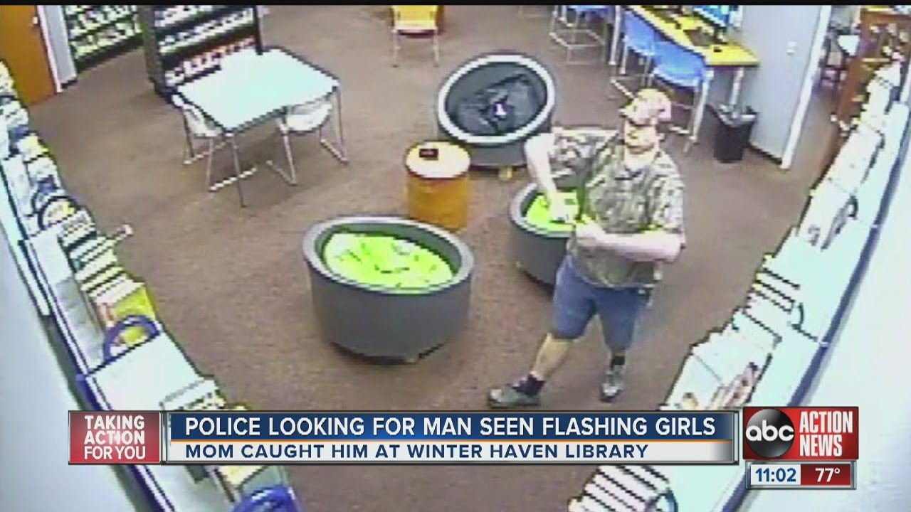 Police ask for tips to catch library flasher caught on surveillance ...