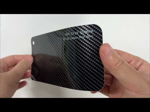 PET 6D Carbon Fiber Silver Finishing Effect