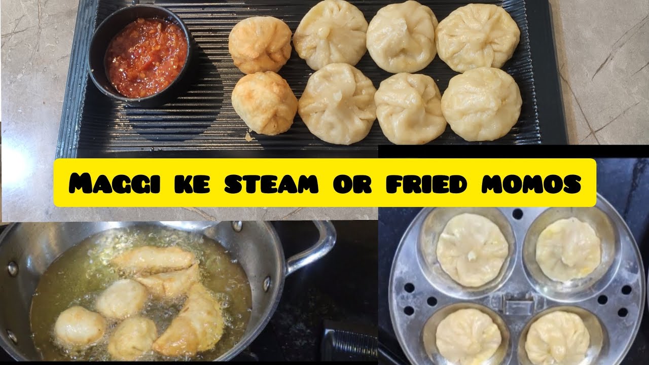 Aj maine ghar me bnaya maggi ke momos | Recipe of maggi momos | मैगी ...