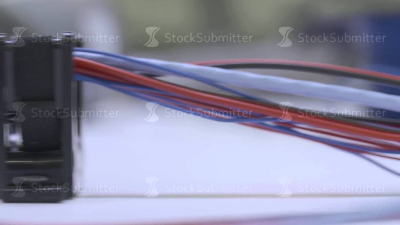 Red, blue and white electrical wires in diagram - YouTube